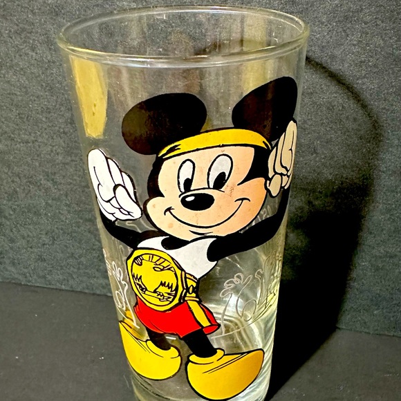 Disney | Dining | Disney Mickey Mouse Drinking Glass Boxing Champ ...